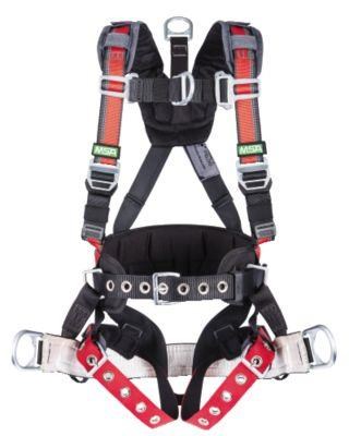 EVOTECH Derrick Harness, BACK & HIP STEEL D-rings, 18" Extender, Quick ...